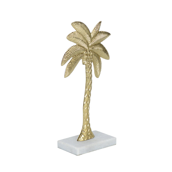 Coastal Gold Decor Palm Tree Sculpture – Maison Modern